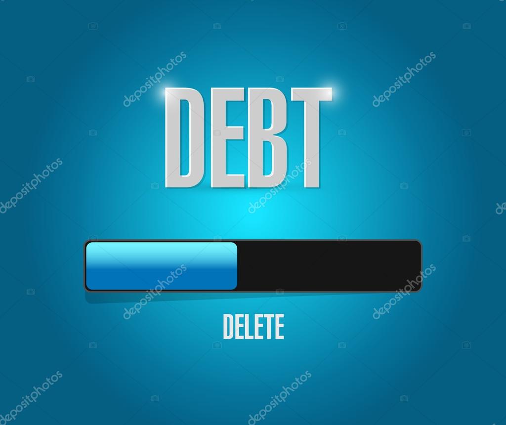 Delete debt loading bar concept illustration — Stock Photo © alexmillos ...