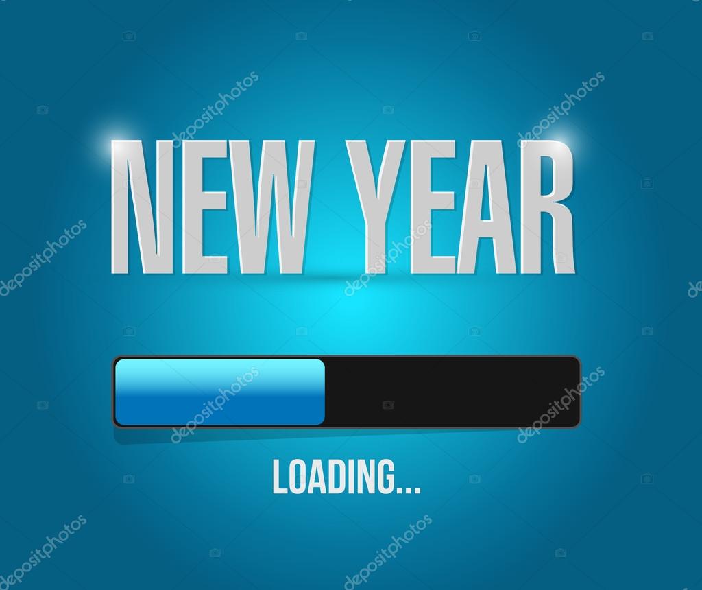 New year loading concept illustration design — Stock Photo © alexmillos ...