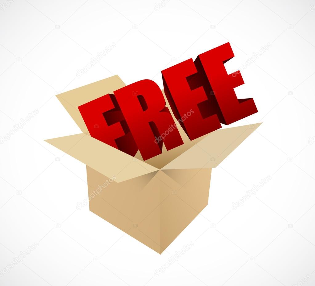 Free box sign illustration design — Stock Photo © alexmillos #46311741