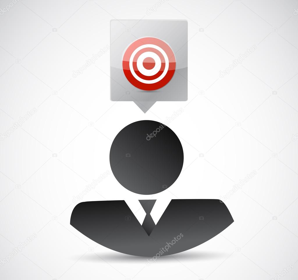 Business avatar target illustration design — Stock Photo © alexmillos ...