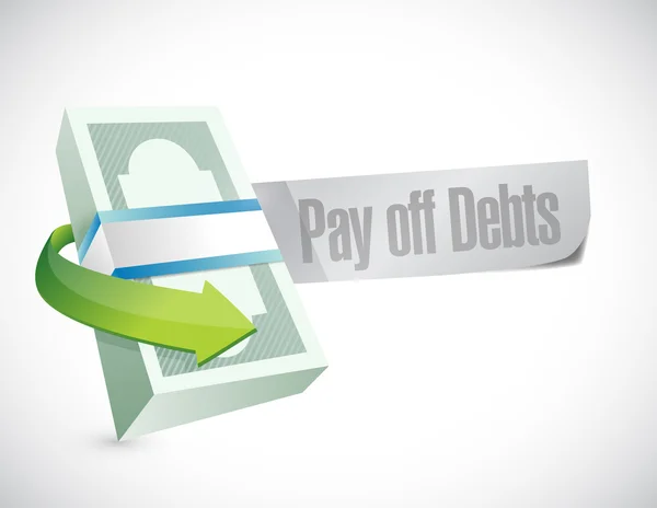 pay off debts sign illustration design - Stock Image - Everypixel