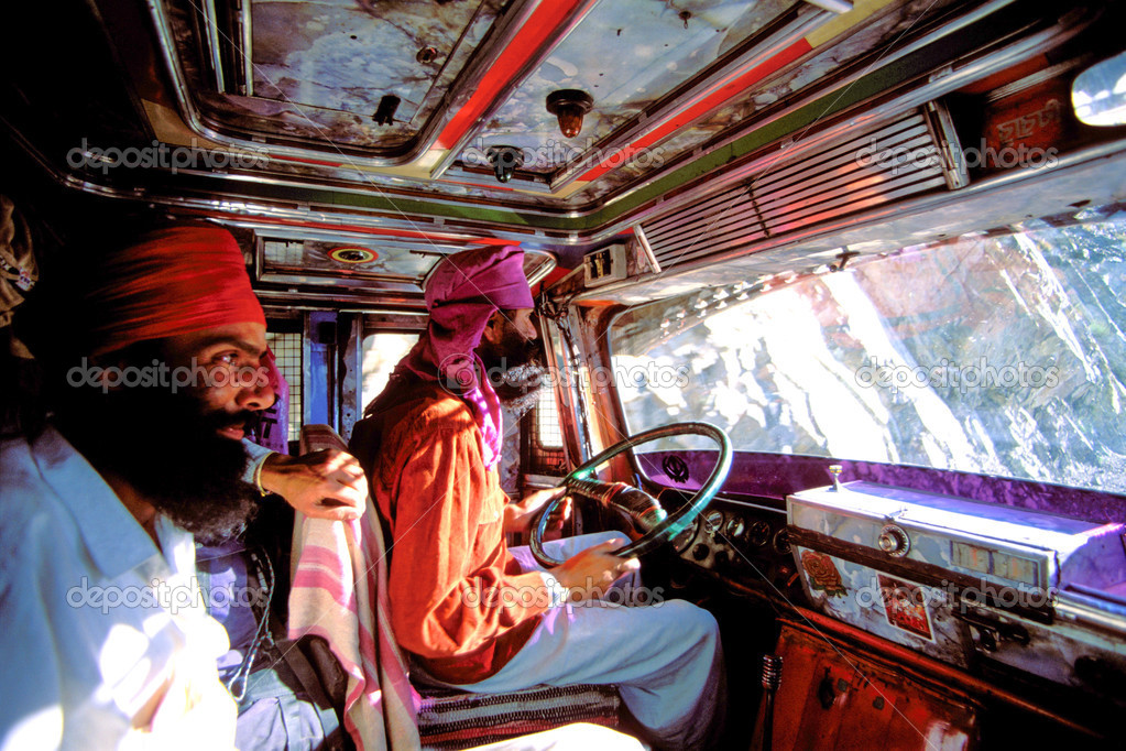 Indian Sikh drivers inside a local truck in India – Stock Editorial ...