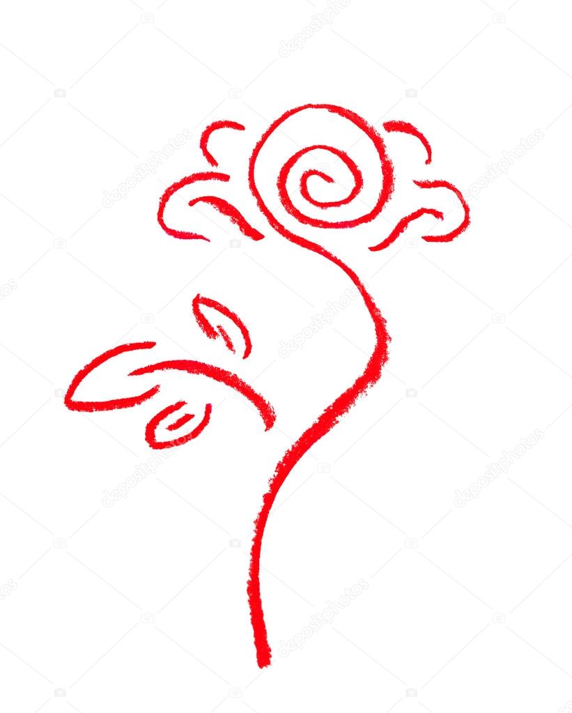 Stylized red rose Stock Photo by ©lenanet 16772055