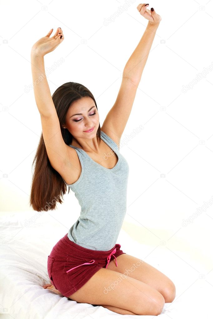 Woman stretching Royalty Free Photo, Stock Image by © lenanet #16782909