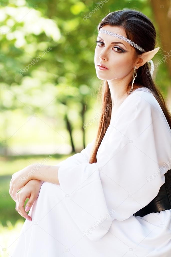 Forest elf girl Stock Photo by ©lenanet 35915735