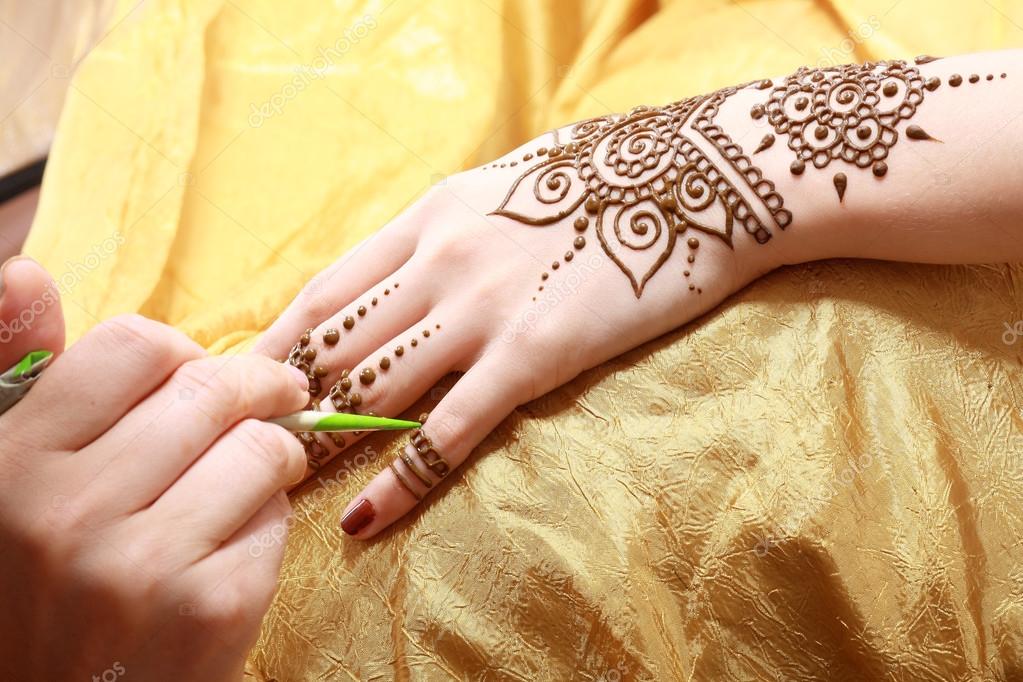 Henna applying — Stock Photo © lenanet #48141175