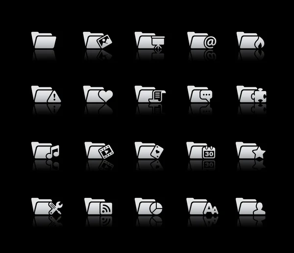 Folder Icons - Set 1 -- Silver Series Stock Vector Image by ©palsur ...