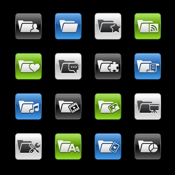 Folder Icons - Set 2 -- Silver Series Stock Vector Image by ©palsur ...
