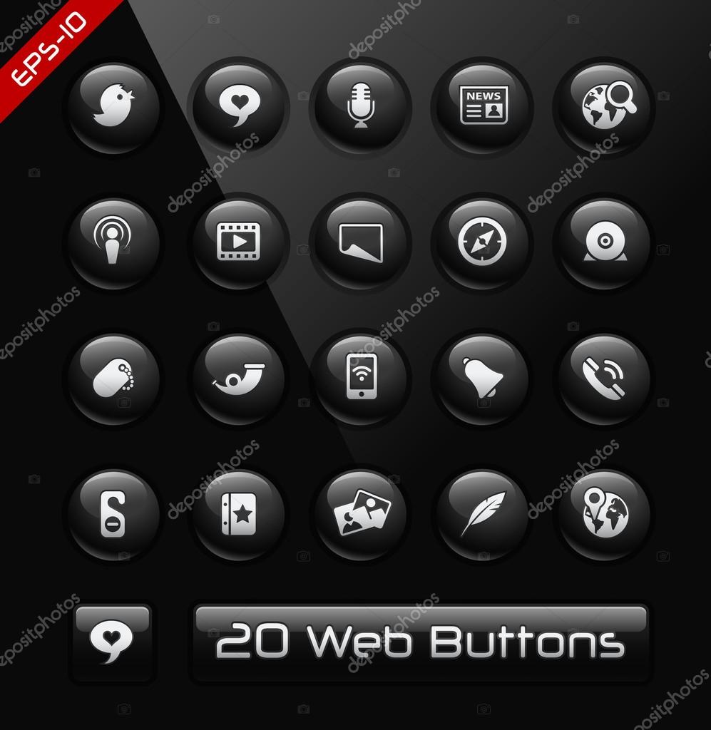 Social Network Icons -- Black Label Series Stock Vector Image by ...