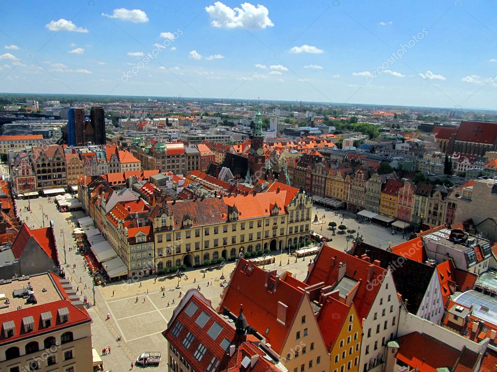 Market square in Wroclaw, Poland — Stock Photo © rparys #27665393