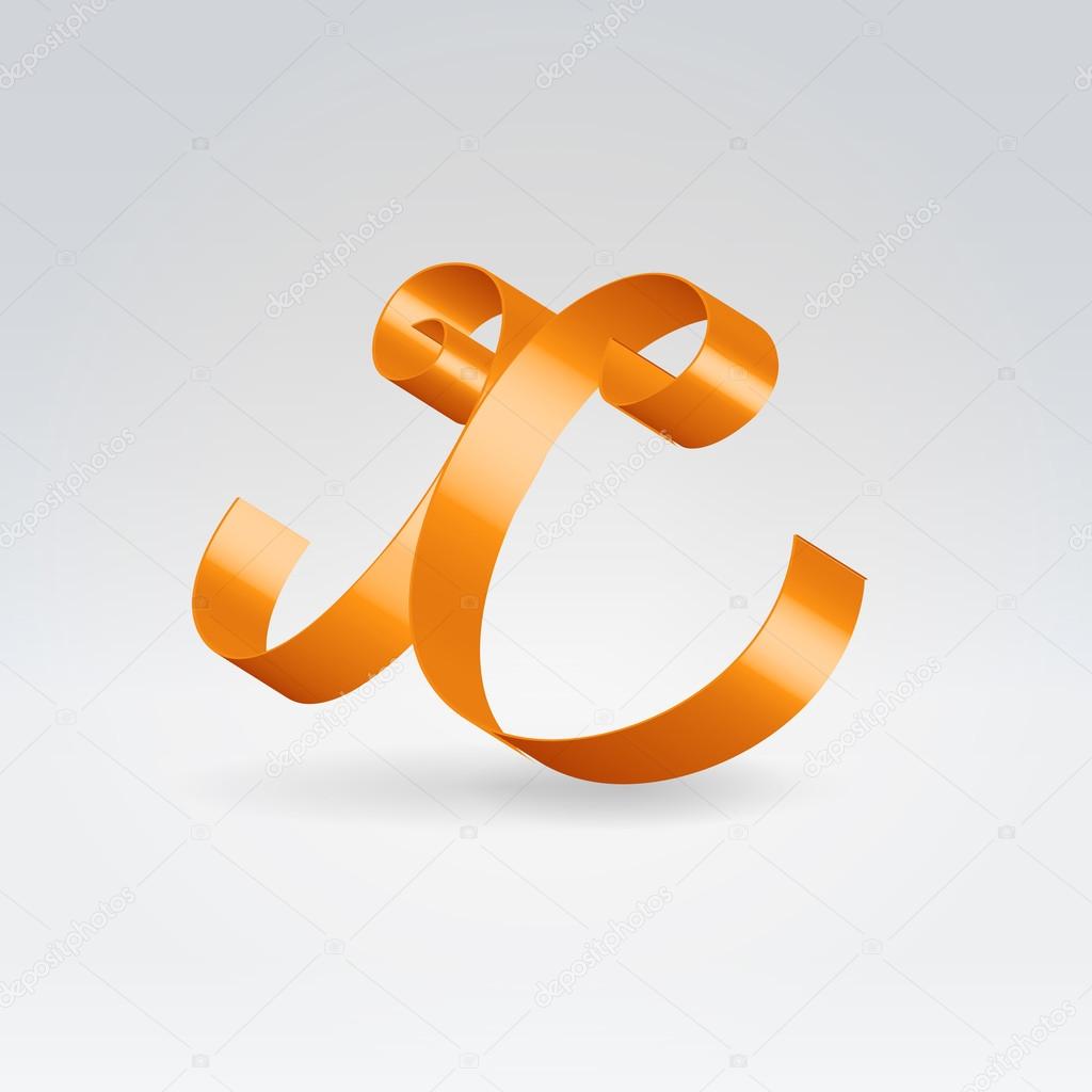 Silk ribbon letter abc Stock Vector Image by ©illuland #13679174
