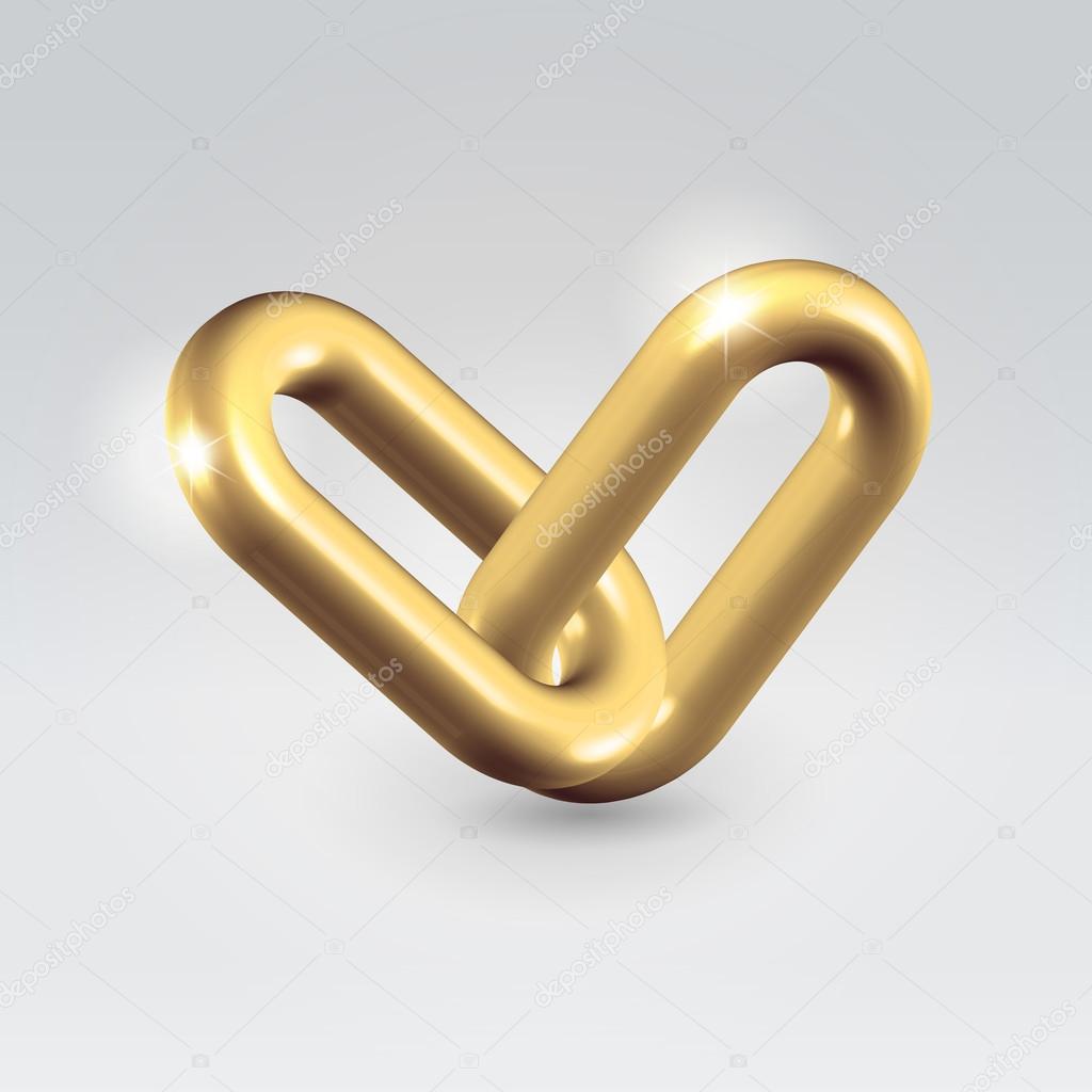 Golden chain links — Stock Vector © illuland #16029023