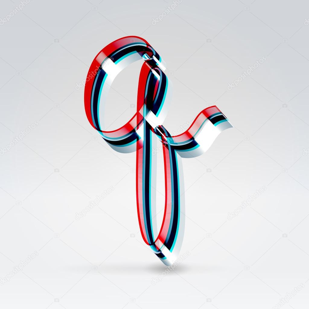 Fantasy plastic 3d glowing ribbon typeface Stock Vector Image by ...