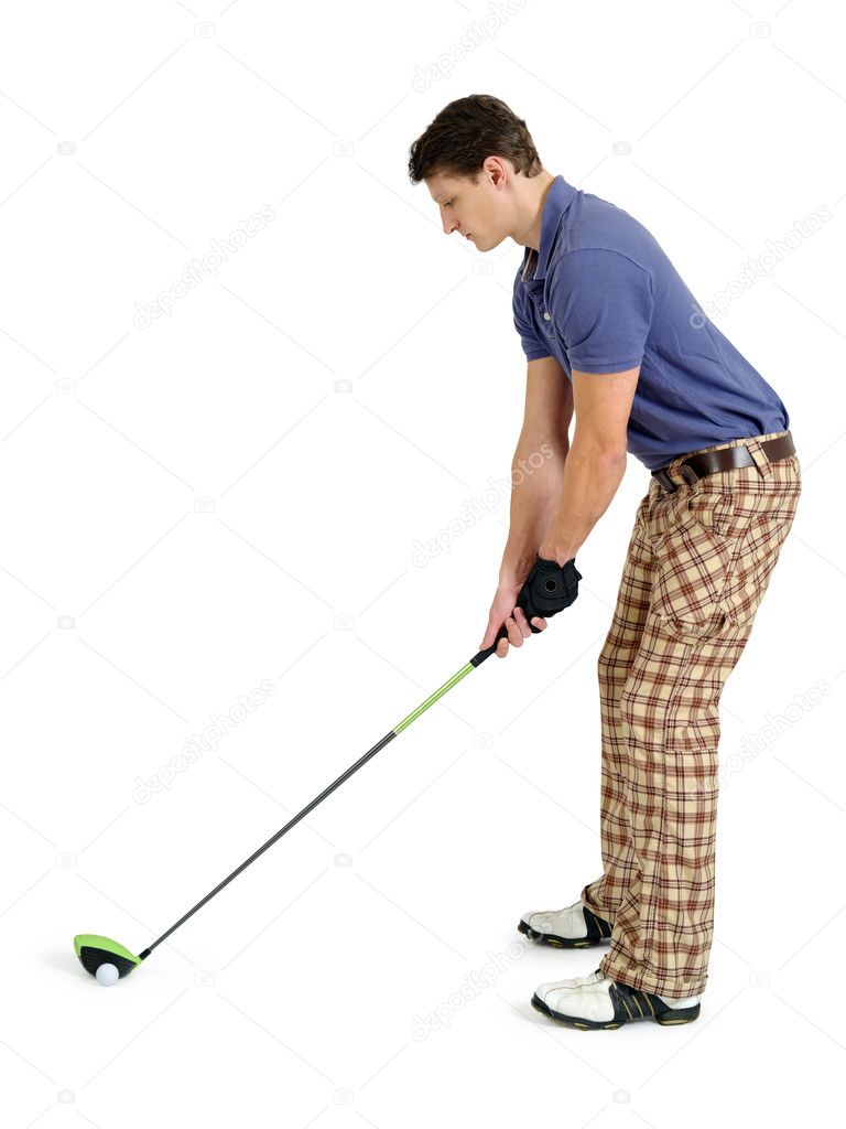 Golfer on white background — Stock Photo © sumners #20249683