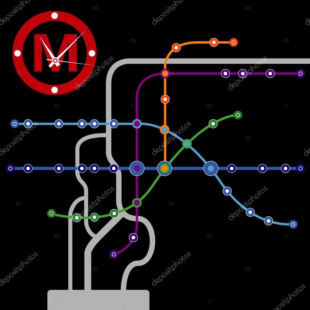 Abstract background of vintage metro scheme Stock Vector Image by ...