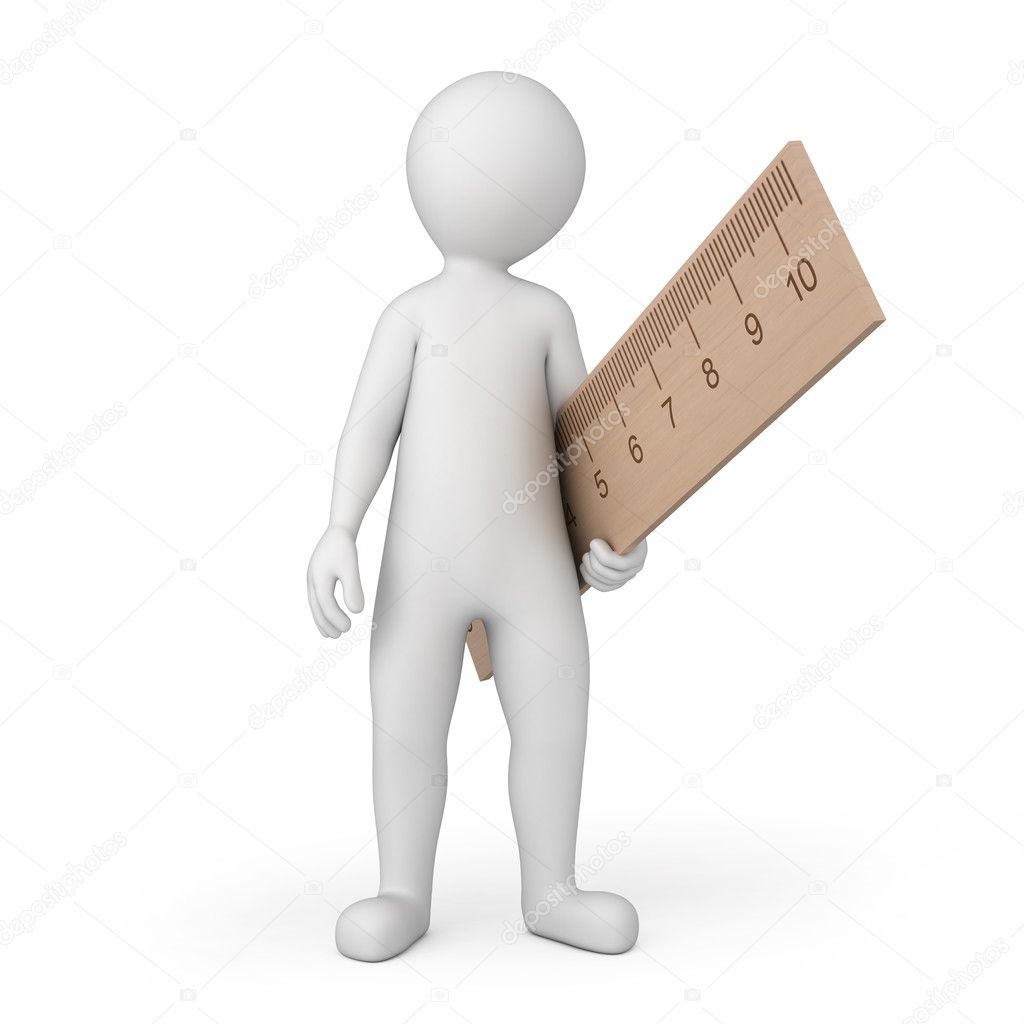 Human with a ruler — Stock Photo © lexaarts #35733693