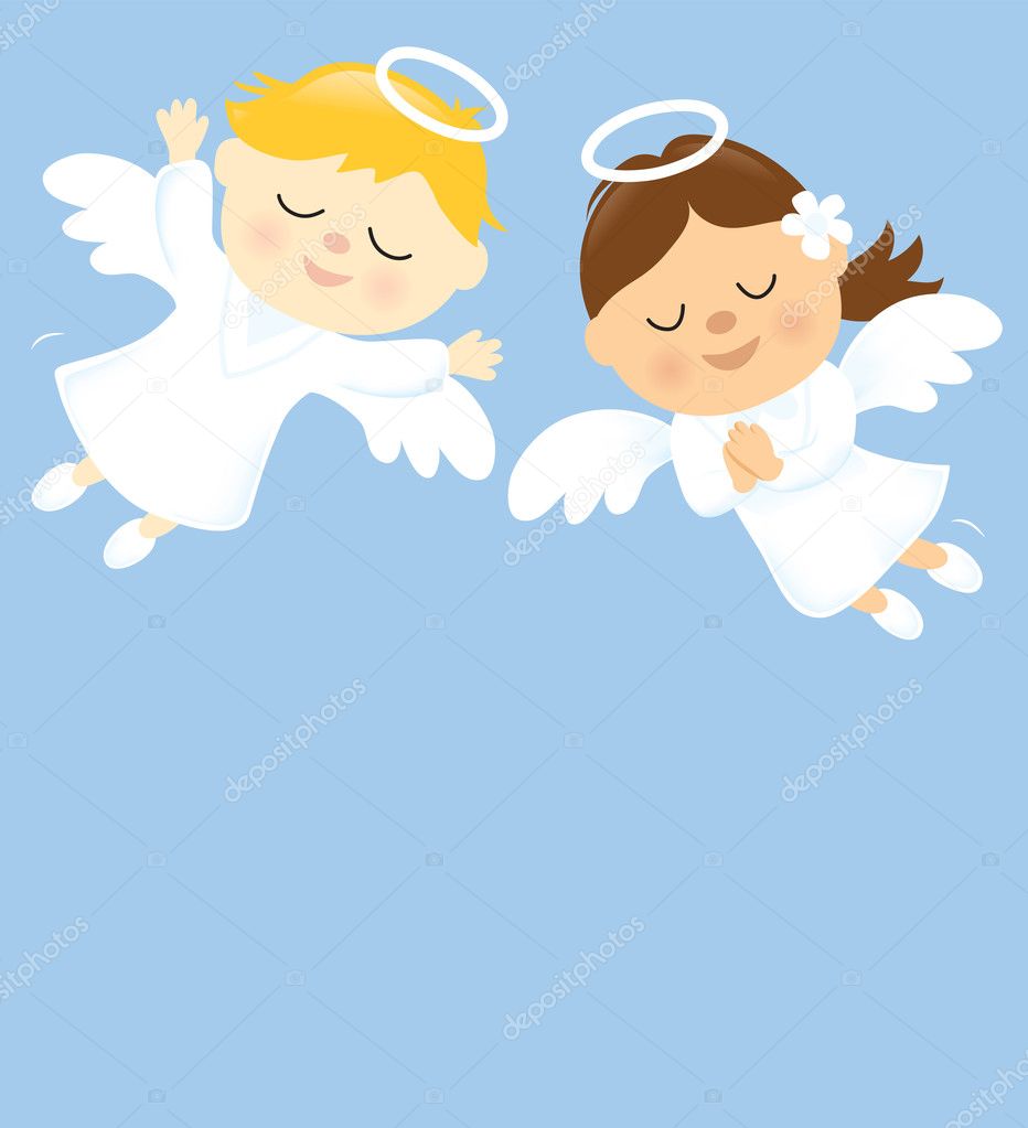 Dos Ángeles — Vector de stock © wetnose #21476735