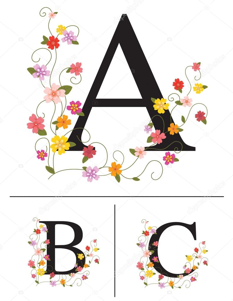 Decorative super caps letters A, B,C, Stock Vector Image by ©wetnose ...