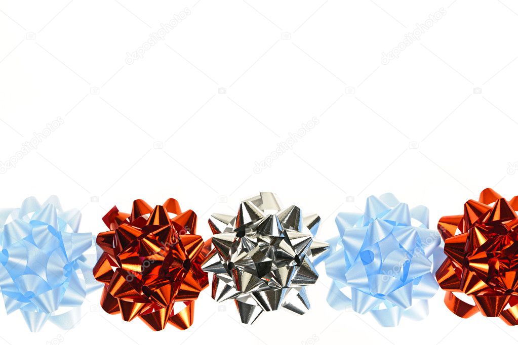 Gift wrapping bows border Stock Photo by ©elenathewise 16628283
