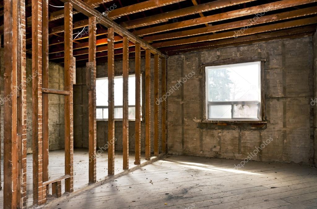 Home interior gutted for renovation — Stock Photo © elenathewise #16852887