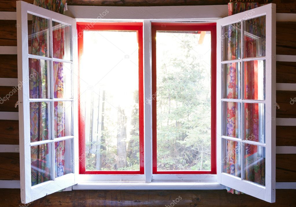 Open window in cottage Stock Photo by ©elenathewise 16852955