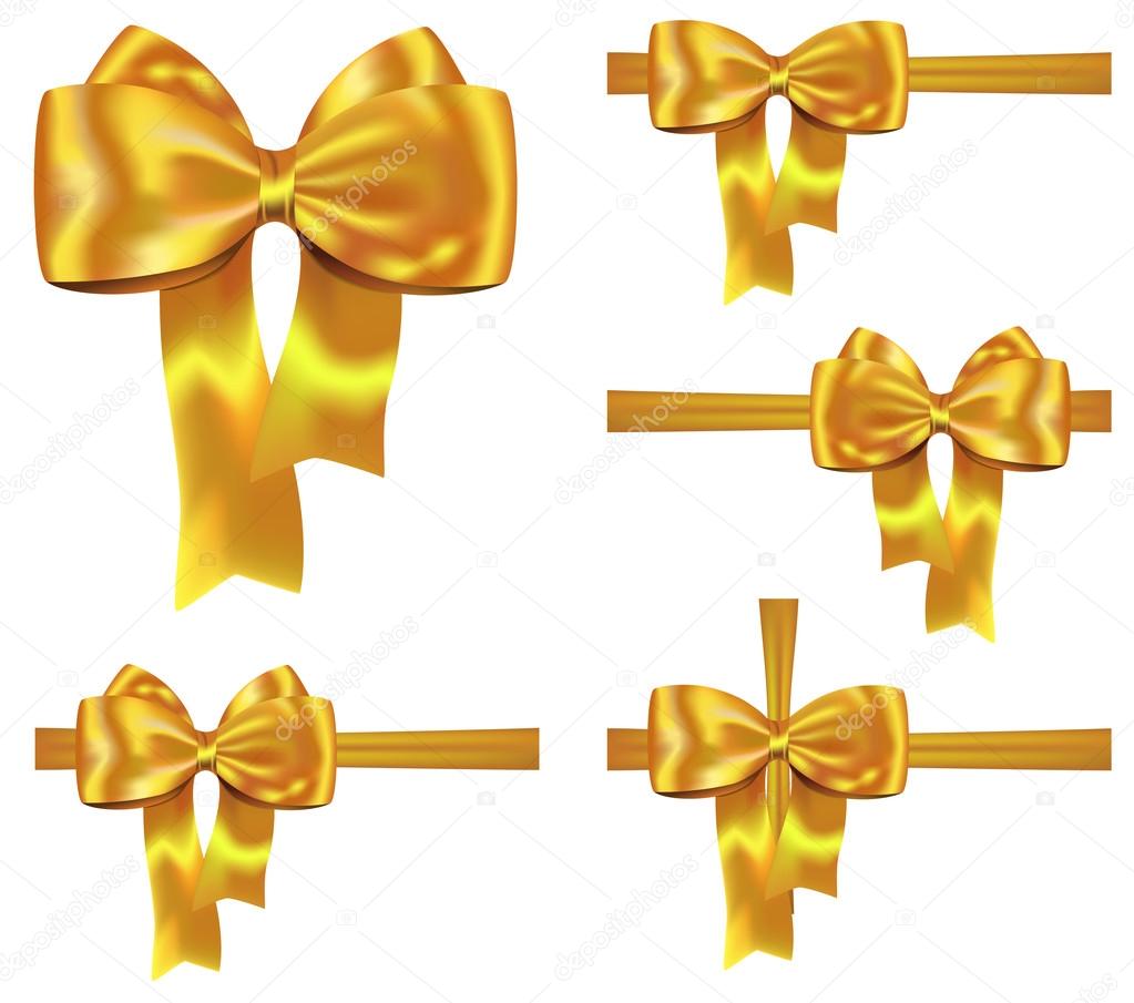 Golden ribbon set Stock Vector Image by ©gorgrigo #14389275