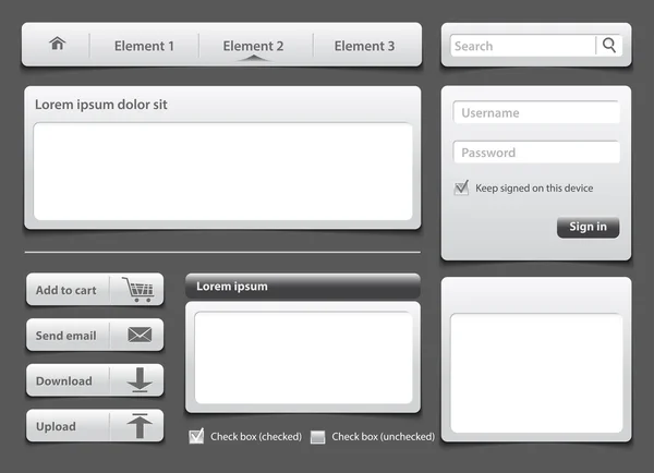 Light gray skin web elements Stock Vector Image by ©gorgrigo #11944623