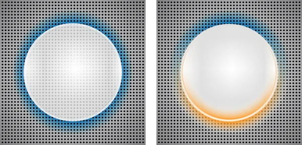 2 Abstract backgrounds with circle metallic inset Stock Vector Image by ...