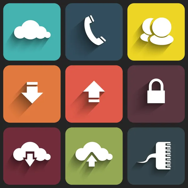 Modern signage design | Modern communication signs and icons in Flat ...