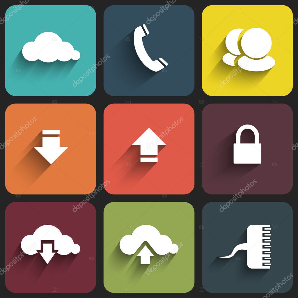 Modern communication signs on color plates Stock Vector Image by ...