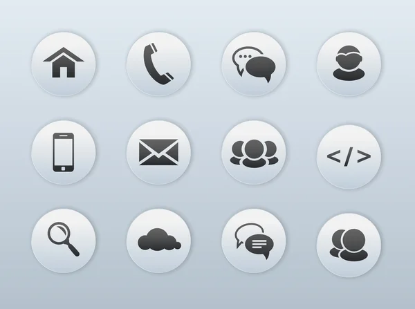 Communication app icons and web elements Stock Vector Image by ...