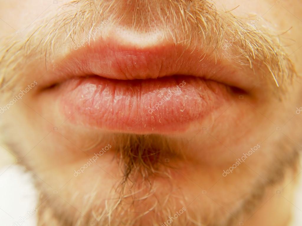 Dry male lips — Stock Photo © arvebettum #18442527