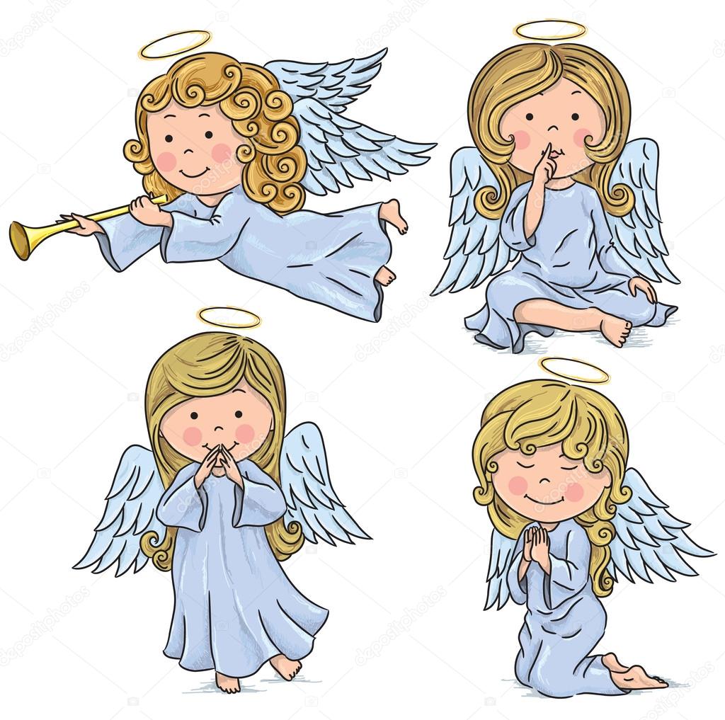 Cute angels — Stock Vector © pinkkoala #38177715