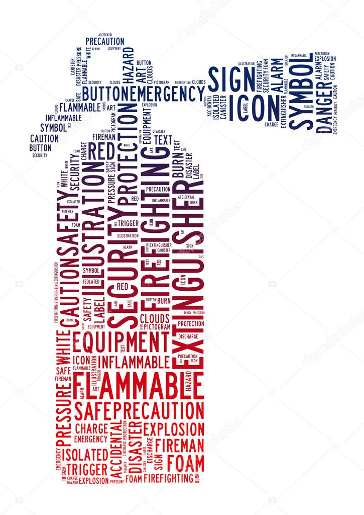 Fire extinguisher text clouds Stock Photo by ©sydeen 16033445