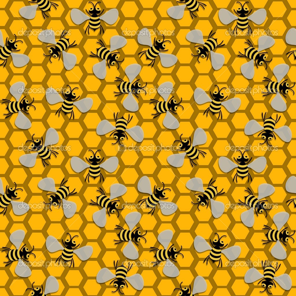 Seamless Bees — Stock Photo © darrenw #21949531