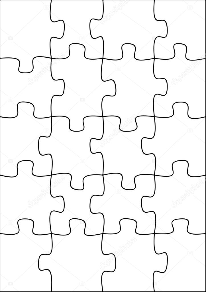20 Piece Jigsaw Puzzle Template