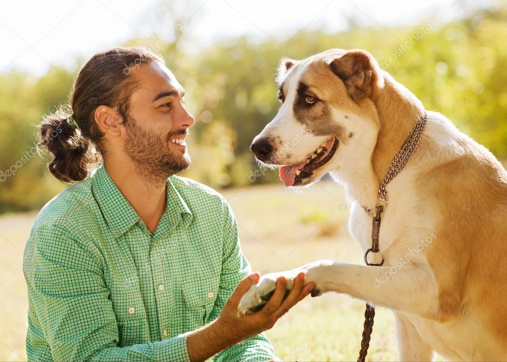 Man and dog Stock Photo by ©osons163 31729259