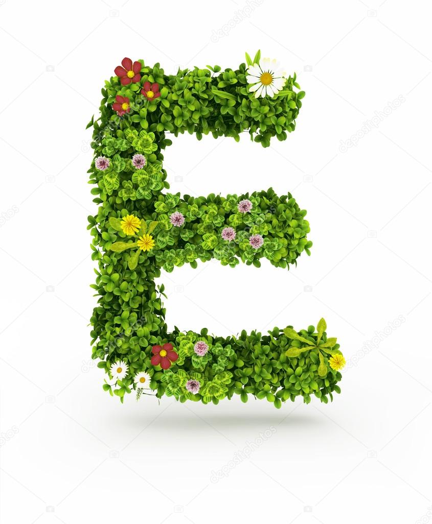 Green Grass Letter E Stock Photo by ©ignatyeva 23388982