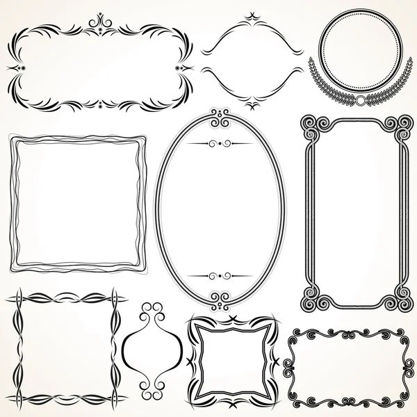 Curvy line frame Stock Vectors, Royalty Free Curvy line frame ...