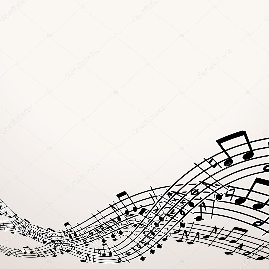 Musical Background. Vector Image with Free Space — Stock Vector ...