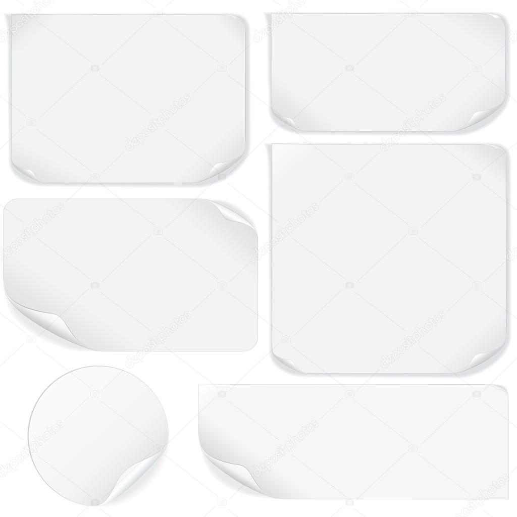 Isolated Blank Paper Sheet. Vector Pack — Stock Vector © PILart #23344192