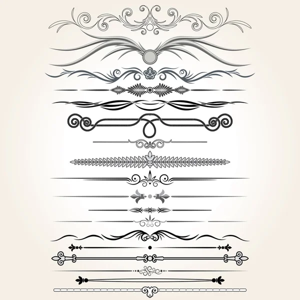 Ornamental Rule Lines in Different Design — Stock Vector © PILart #8439403