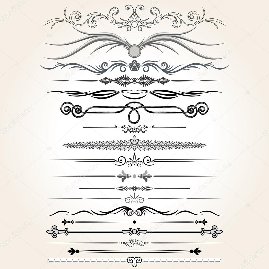 Decorative Rule Lines. Vector Design Elements — Stock Vector © PILart ...
