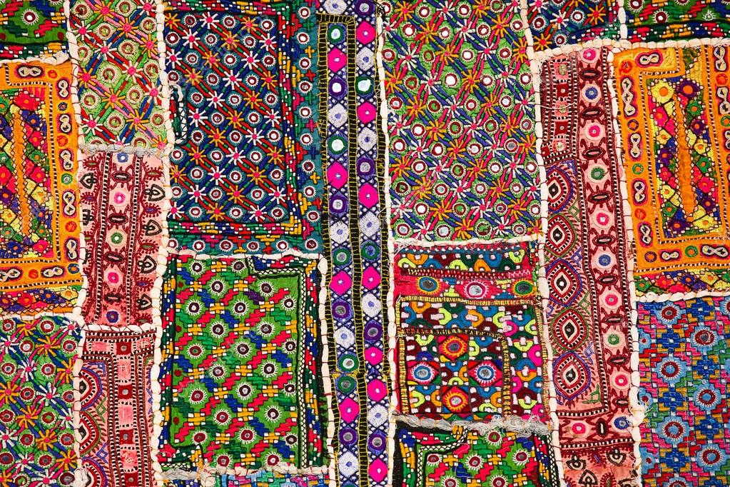 Patchwork quilt in India — Stock Photo © ncousla #29222423 Patchwork quilt in India — Stock Photo © ncousla #29222423