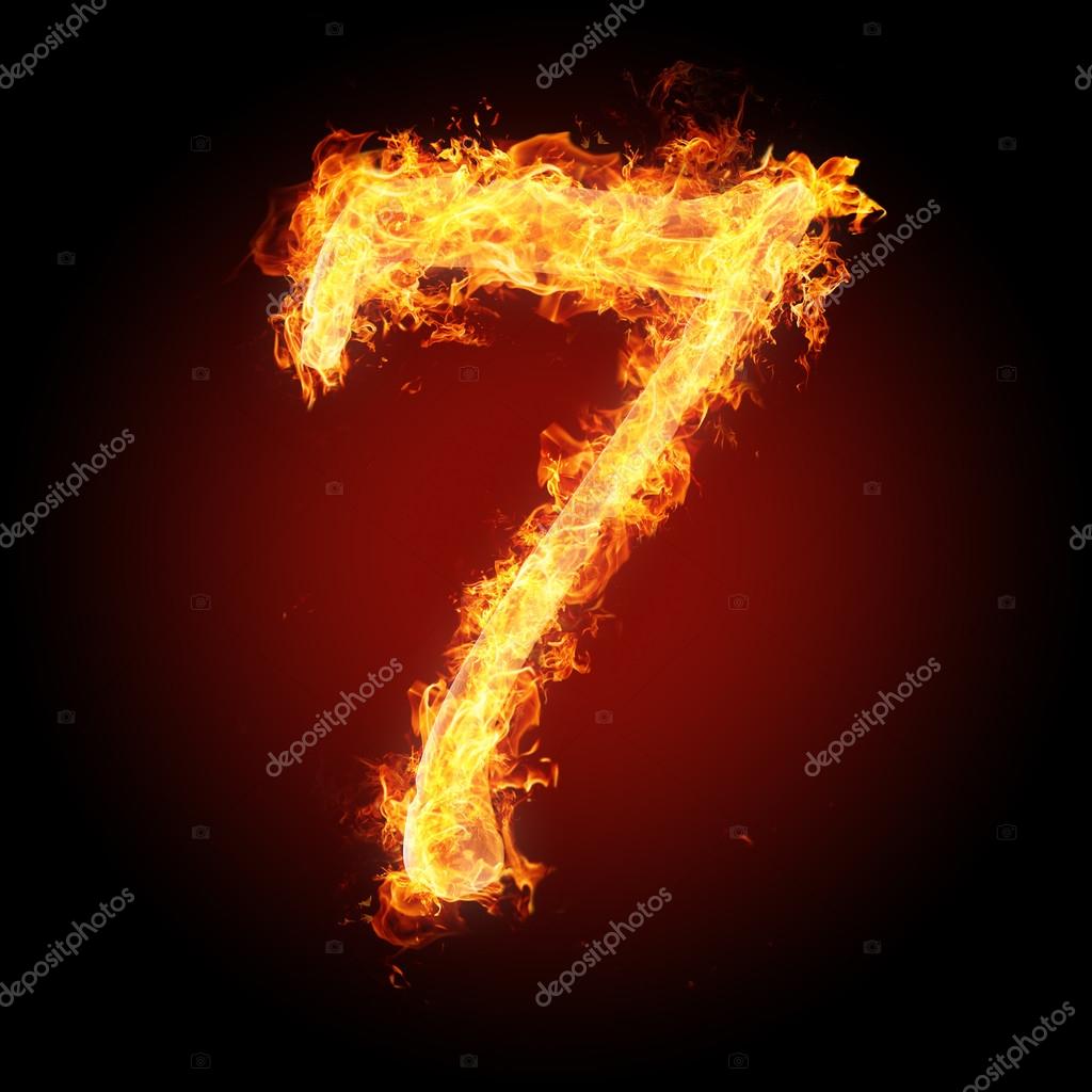 Fonts, numbers and symbols in fire for different purposes — Stock Photo ...