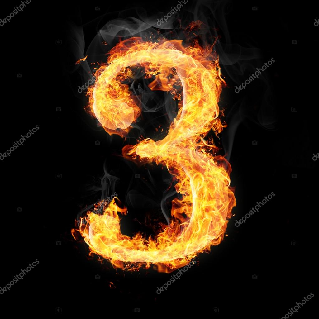 Fonts, numbers and symbols in fire for different purposes — Stock Photo ...