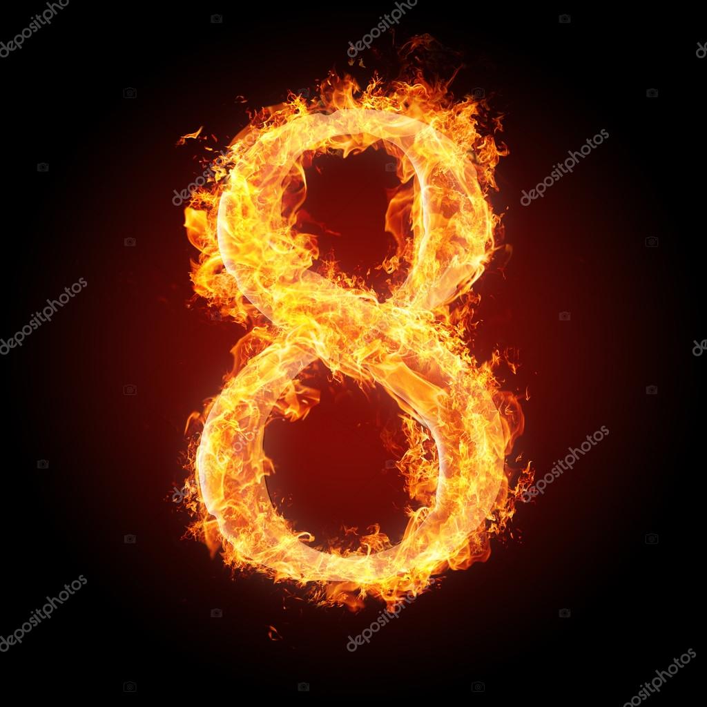 Flame Font Numbers