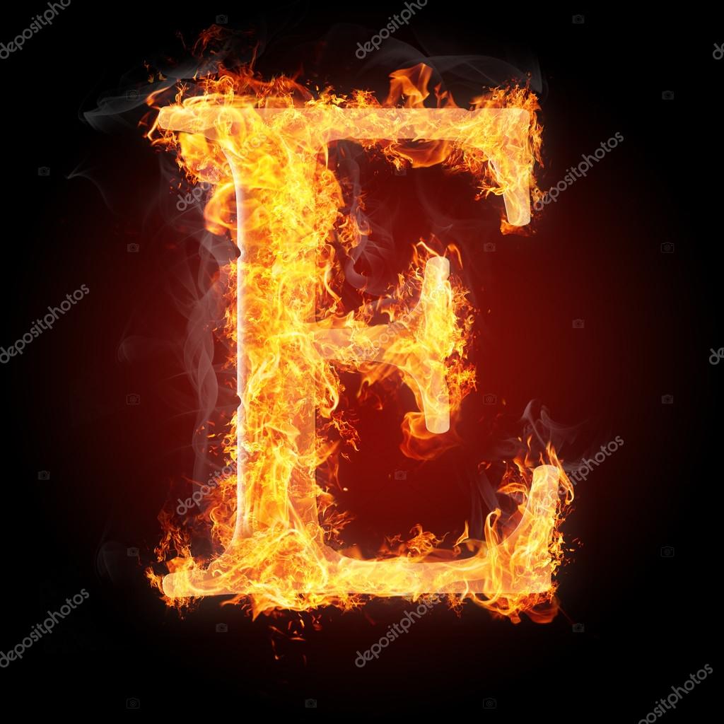 Letra E Fuego
