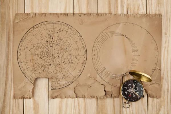 Old paper and compass Stock Photo by ©valzan 35914515
