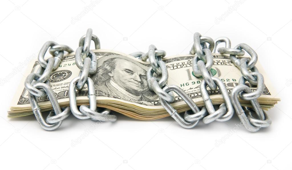 Dollars in a chain — Stock Photo © valzan #35913289
